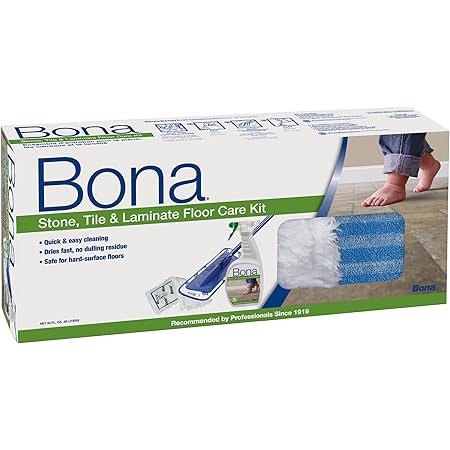 Amazon.com: Bona Stone, Tile & Laminate Floor Care System, 4-Piece Set ...