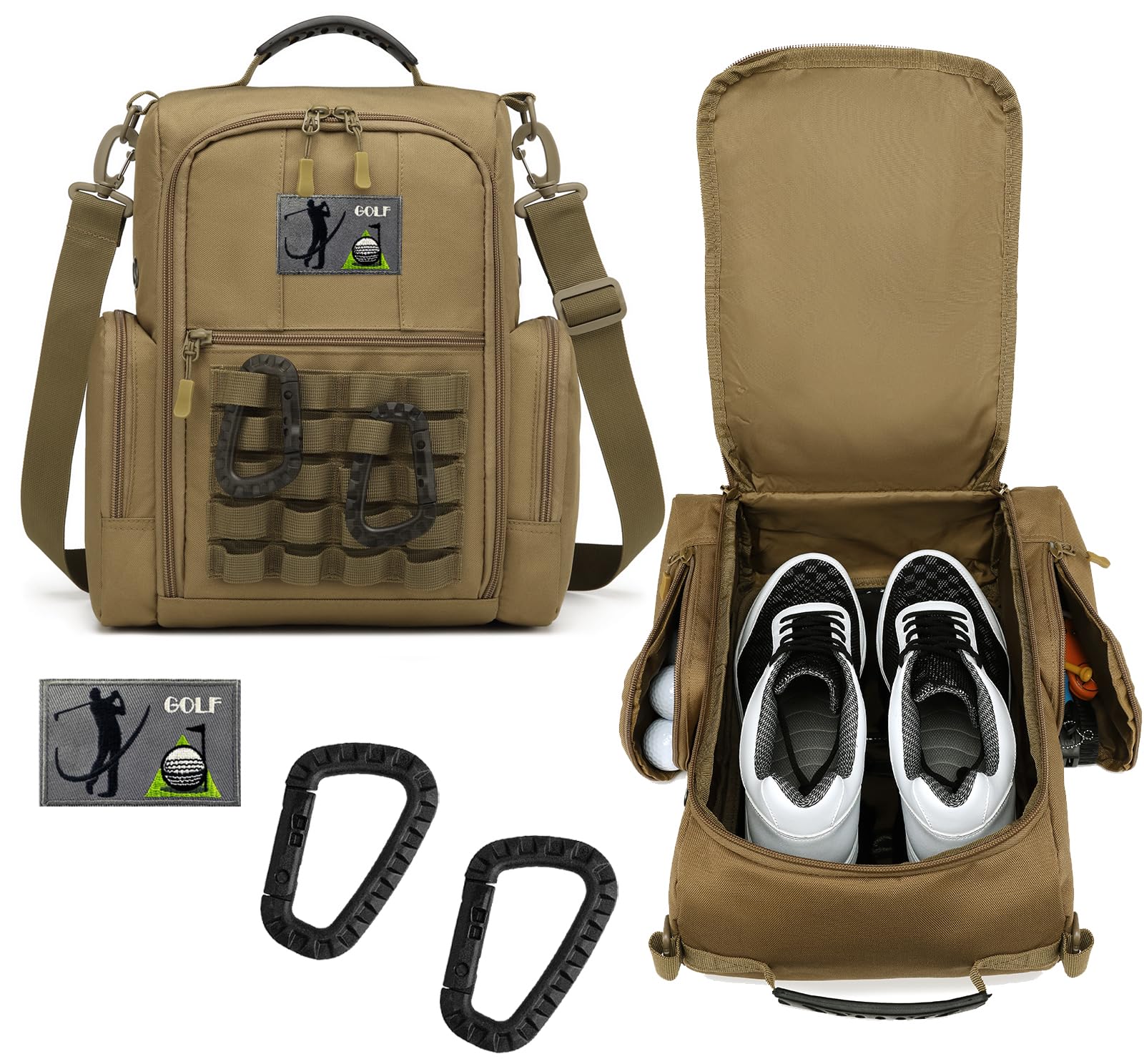 Amazon.com: Golf Shoe Bag Zippered Shoe Carrier Bags Travel Shoes Bags ...