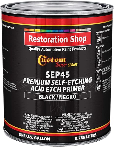 Amazon.com: Custom Shop Premium Black Self Etching Primer, 1 Gallon ...