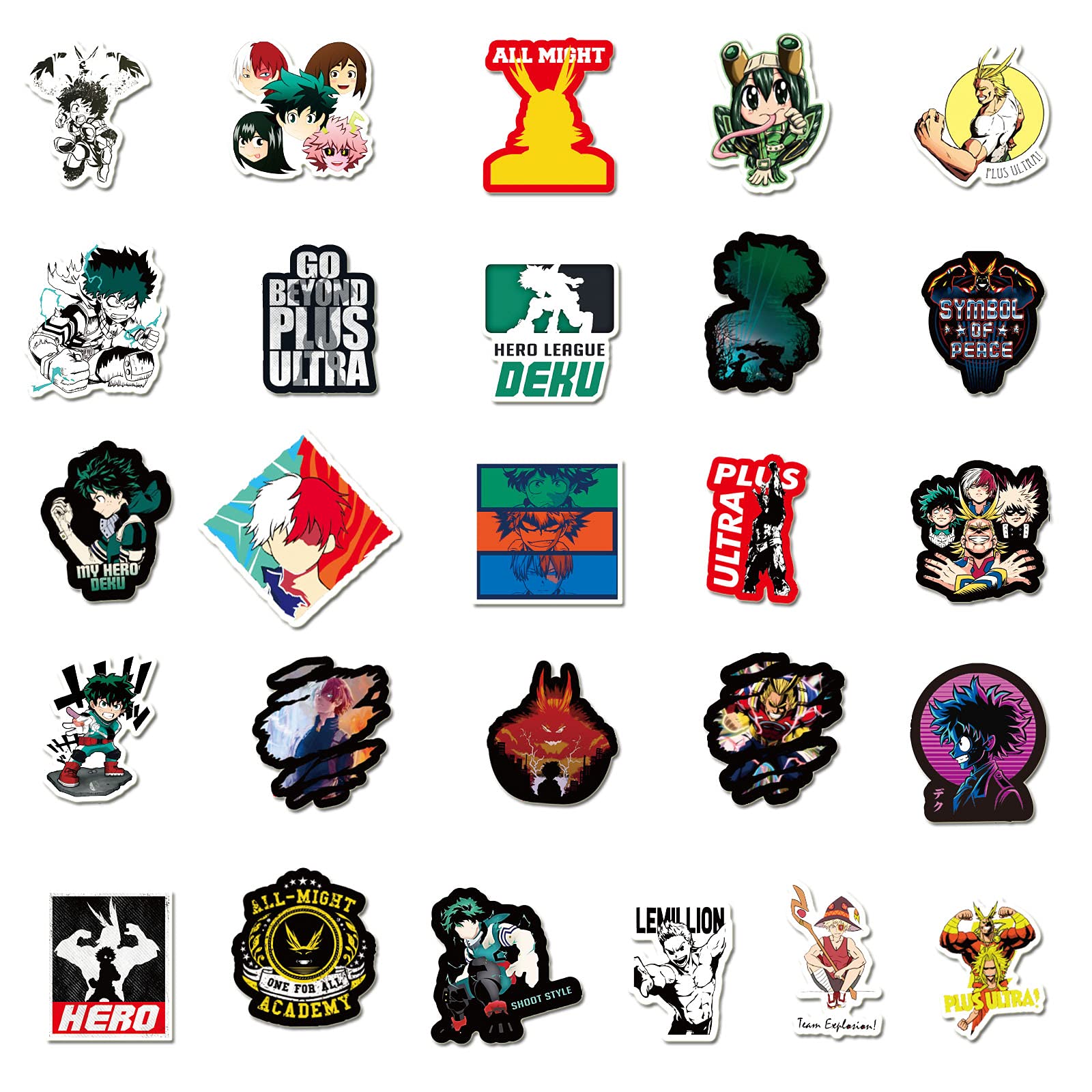 My Hero Academia Stickers 150PCS Cool Anime MHA Decor for Water Bottle ...