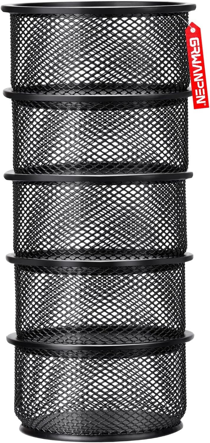 Amazon.com : grwanpen®5-Pack Stackable Mesh Desk Organizer Bins ...
