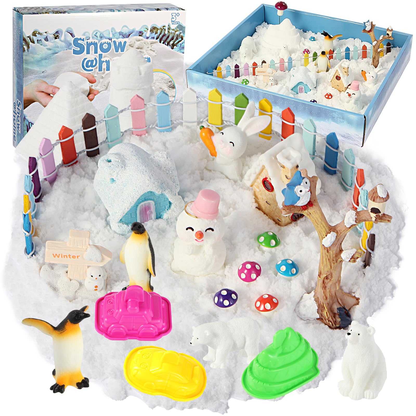 Amazon.com: FIIOEOY Snow Sensory Bin, Play Sand Kit for Kids with ...