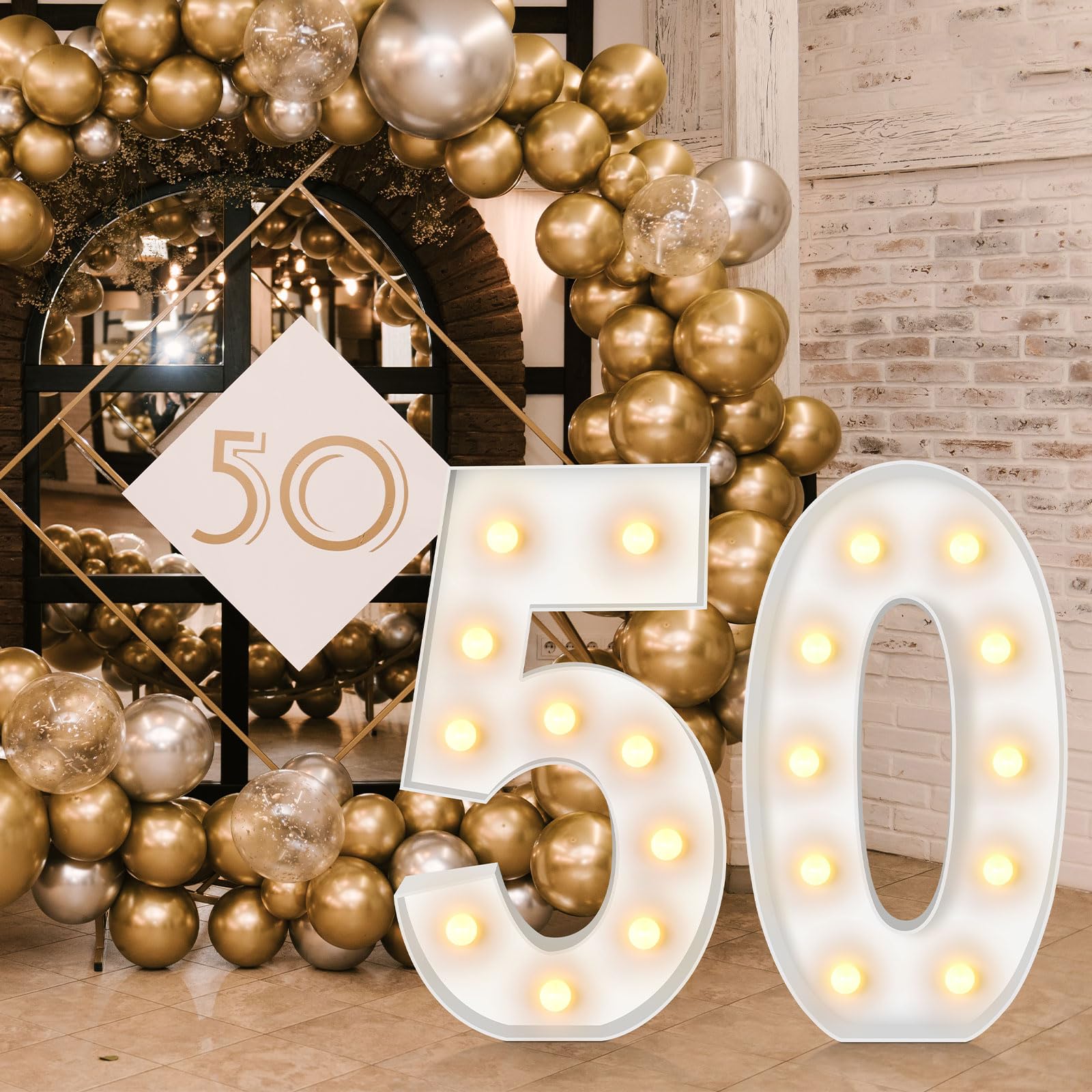 Snapklik.com : Retisee 4 Ft Lighted Marquee Numbers Giant Mosaic ...