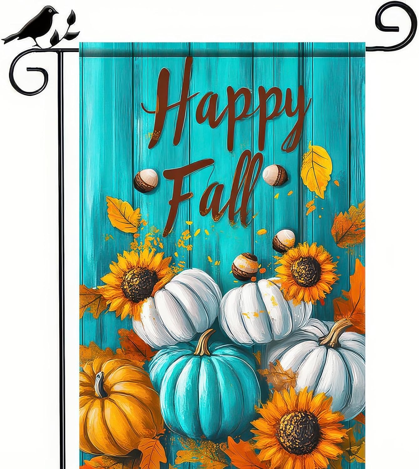Amazon.com: BlissYard Thanksgiving Fall Garden Flag 12x18 Inch Happy ...