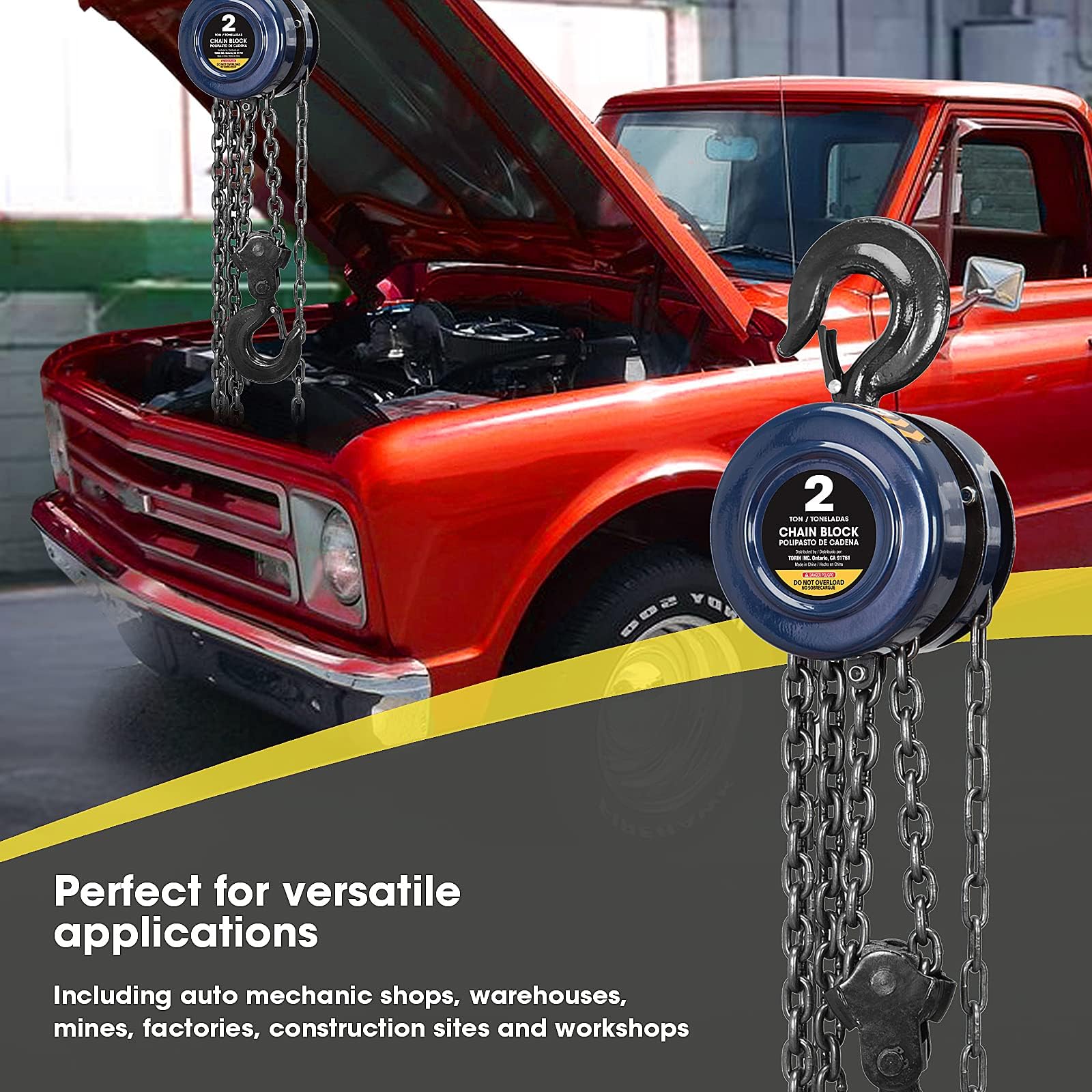 Snapklik.com : TCE ATR9020U-1 Torin Manual Hand Lift Steel Chain Block ...