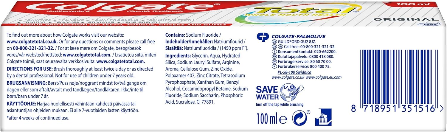 Colgate Total Original Toothpaste Pump, 100 ml – BigaMart