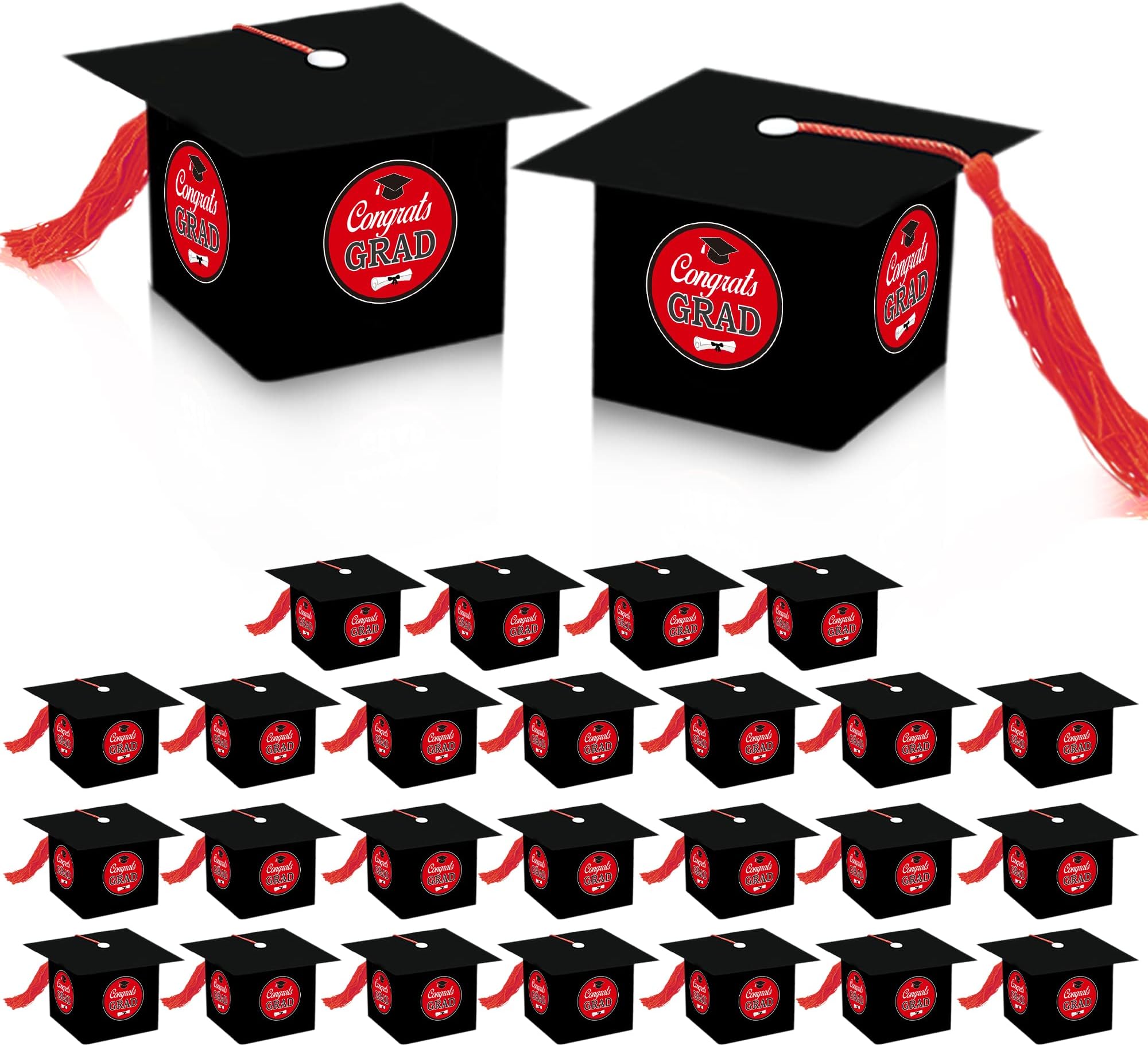 Amazon.com: Faccito 30 Pcs Glitter Graduation Cap Gift Box Graduation ...