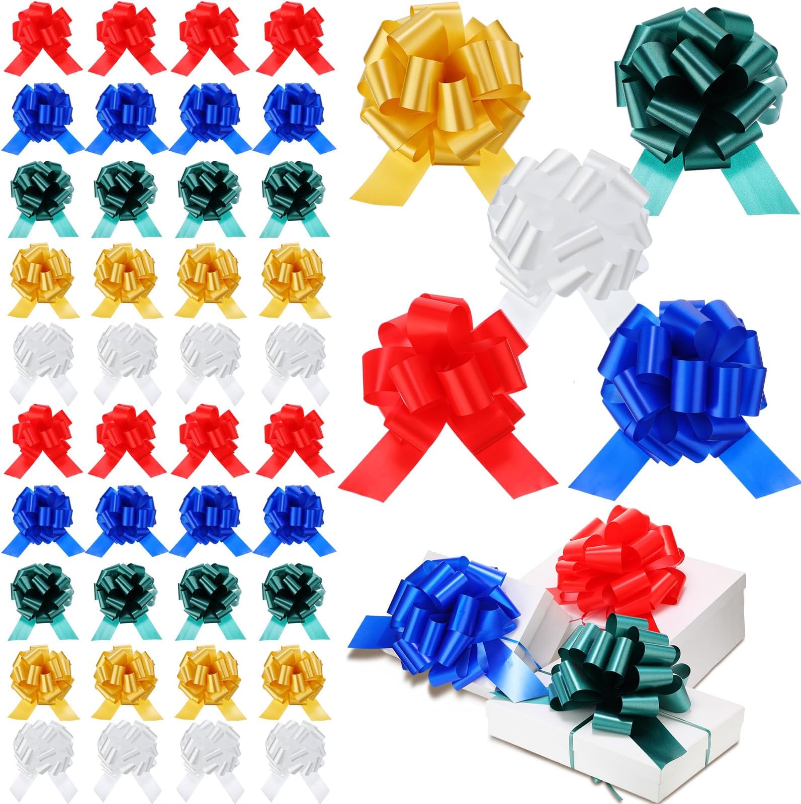 Amazon.com: Big Easter Gift Basket Pull Bows - 9" Wide, Set of 9 ...