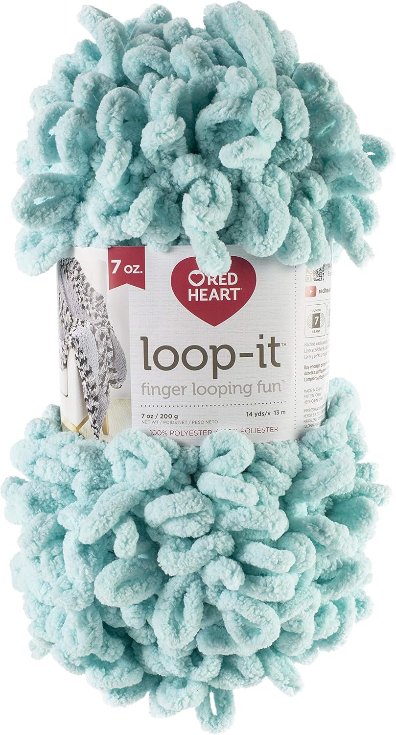 Amazon.com: Red Heart Loop-It Yarn, Aqua-Scuse Me