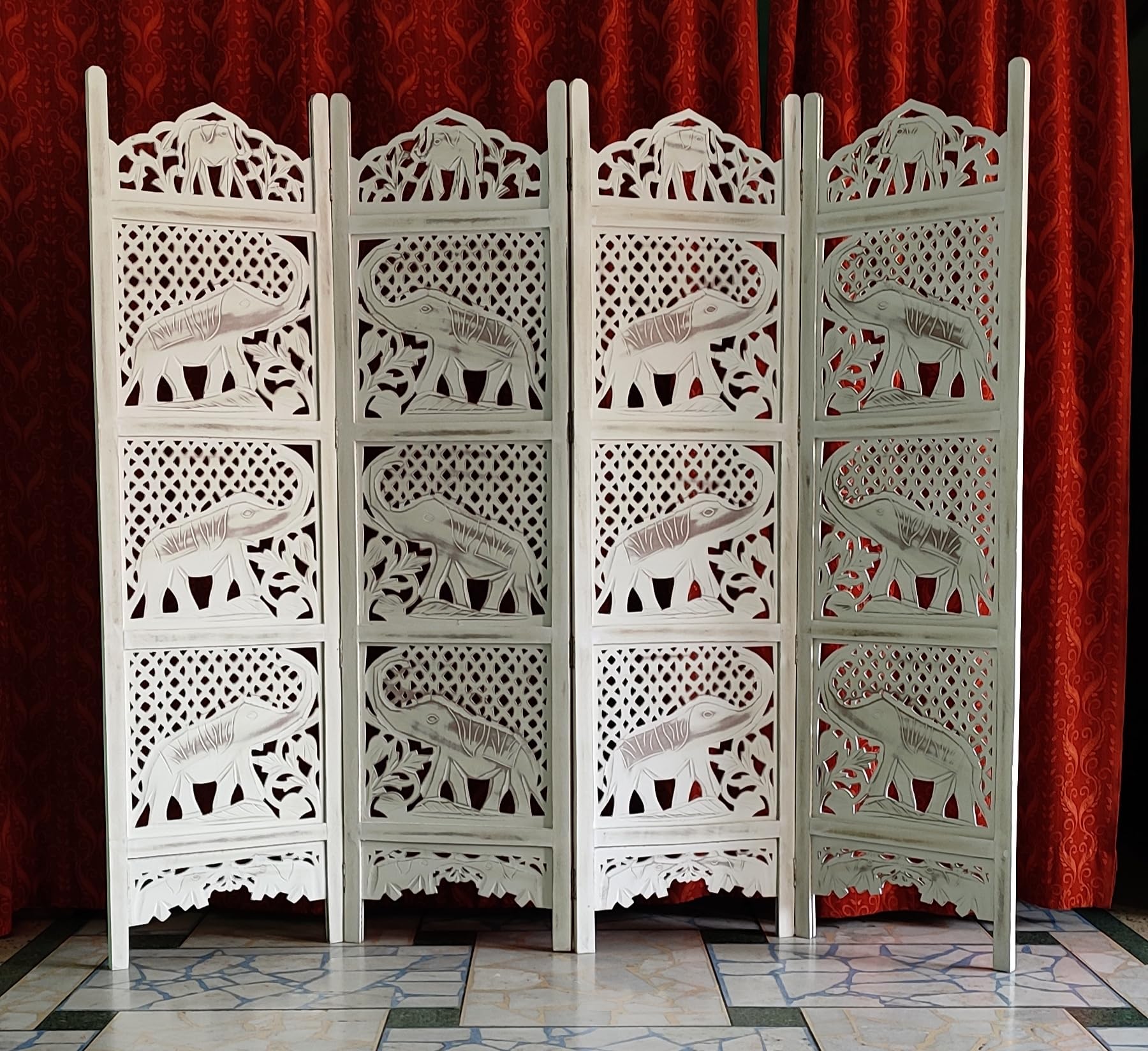 Hon Handmade Room Divider Elephant Design Wooden Partition By Rural ...