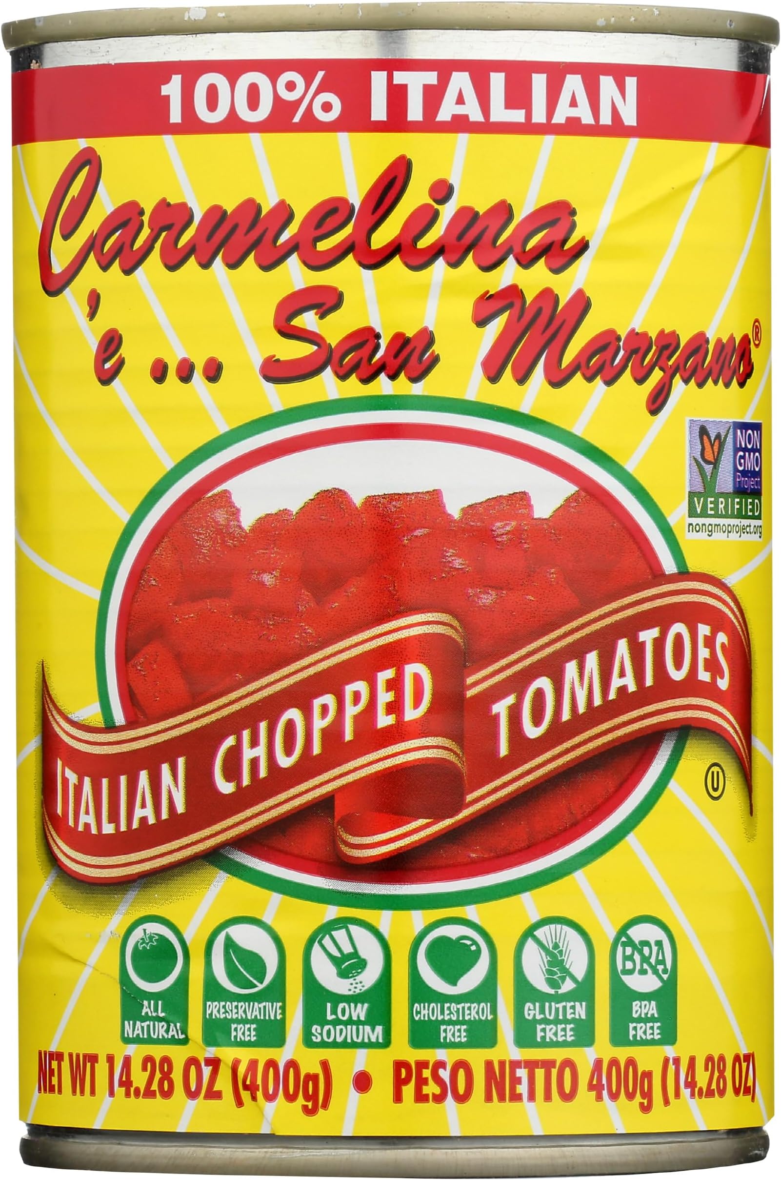 Amazon.com : Carmelina E San Marzano Italian Chopped Tomatoes in Puree ...
