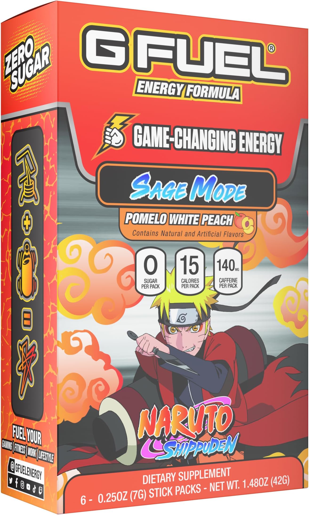 Amazon.com : G Fuel Sage Mode Energy Powder Packets, Sugar Free, Clean ...