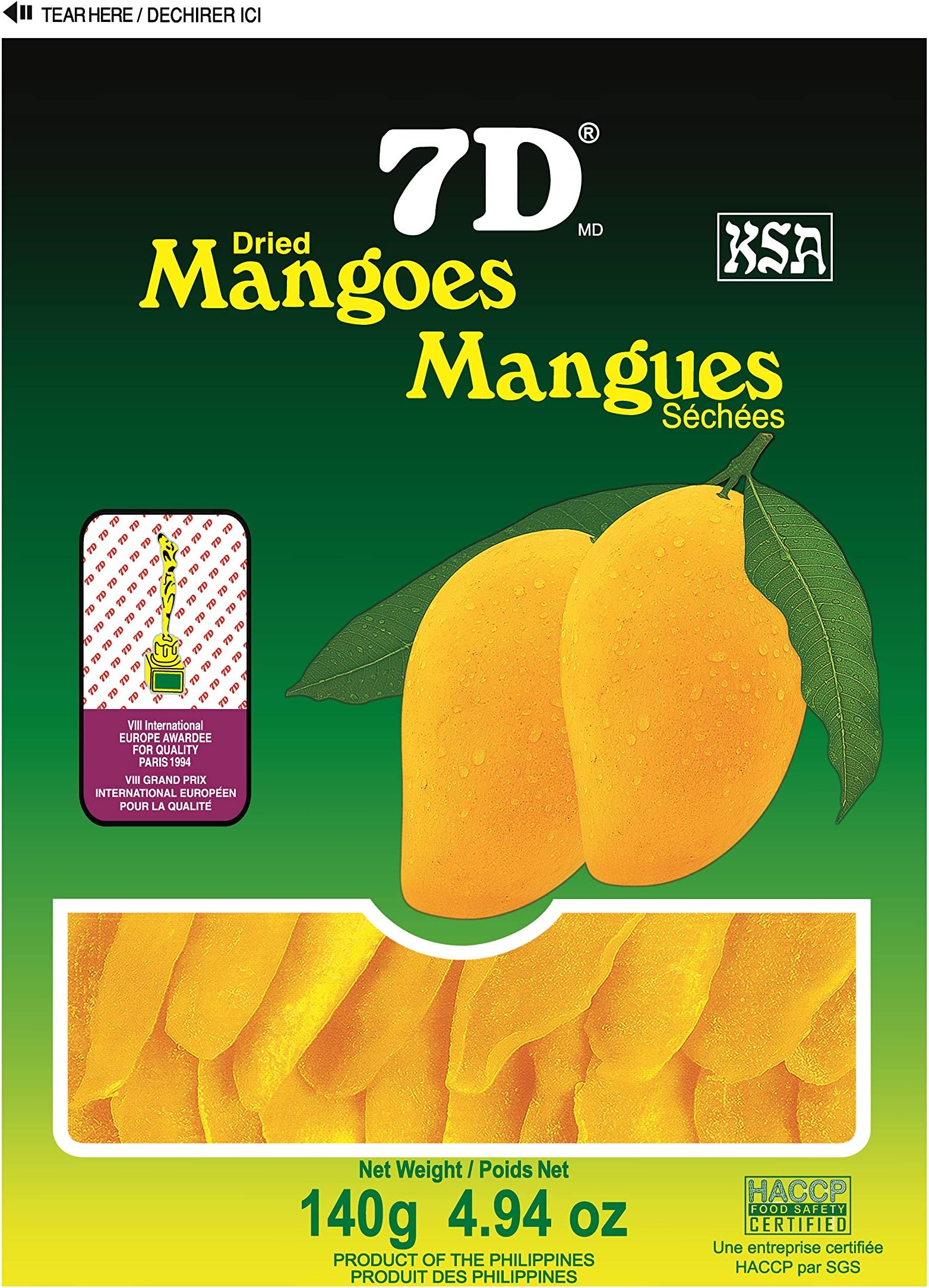 Amazon.com: 7D dried mangoes 140 Gram 5 Pack : Grocery & Gourmet Food