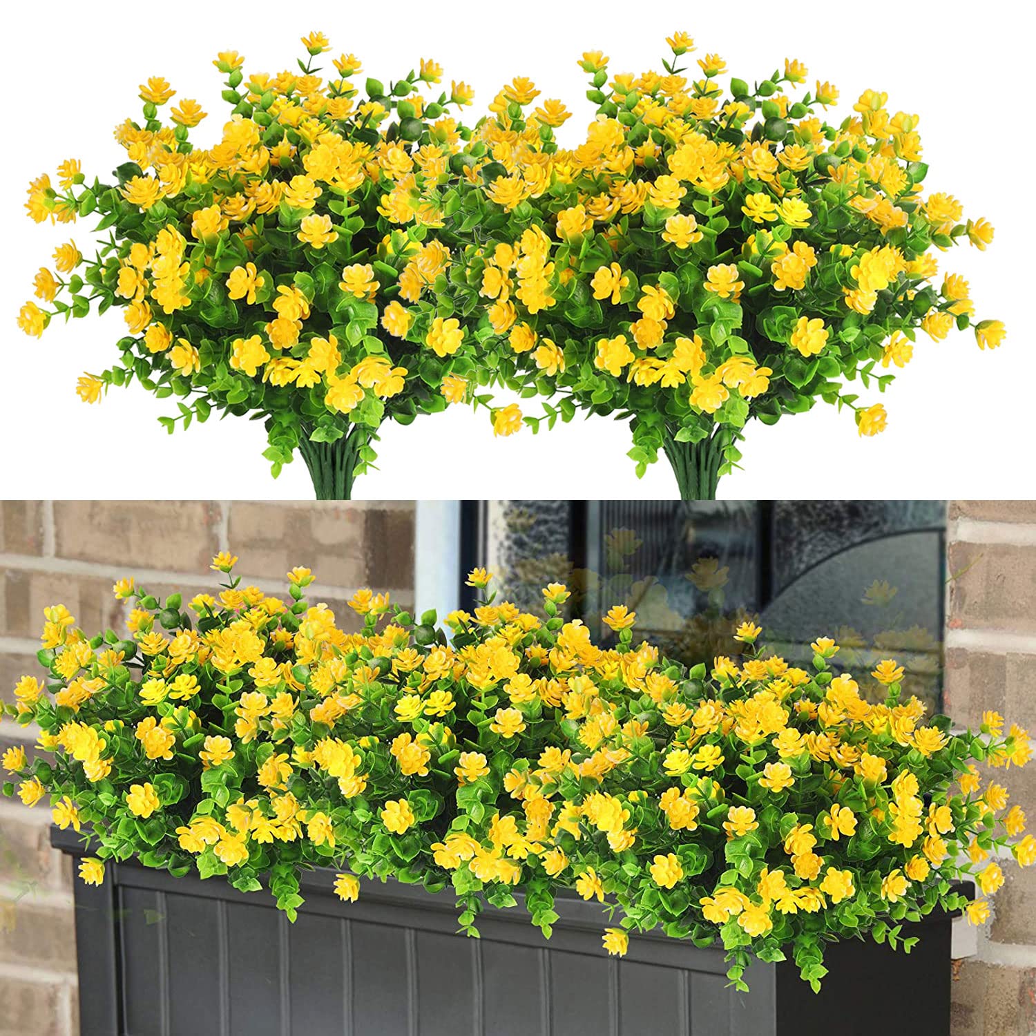 1 x Brand New VISVIC Artificial Flowers Faux Plastic Fake Flowers UV R ...