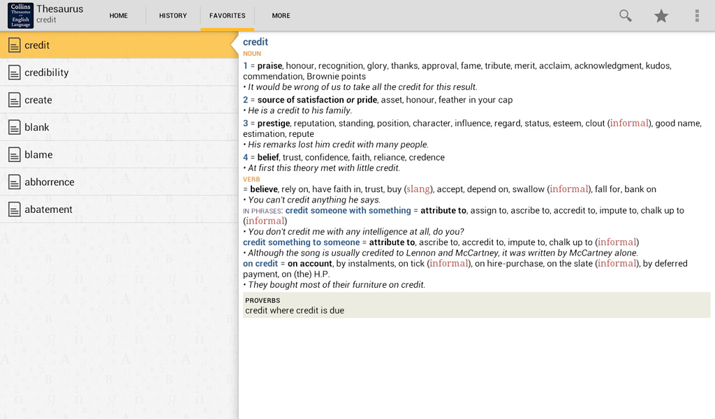 Collins Thesaurus of the English Language - App on the Amazon Appstore