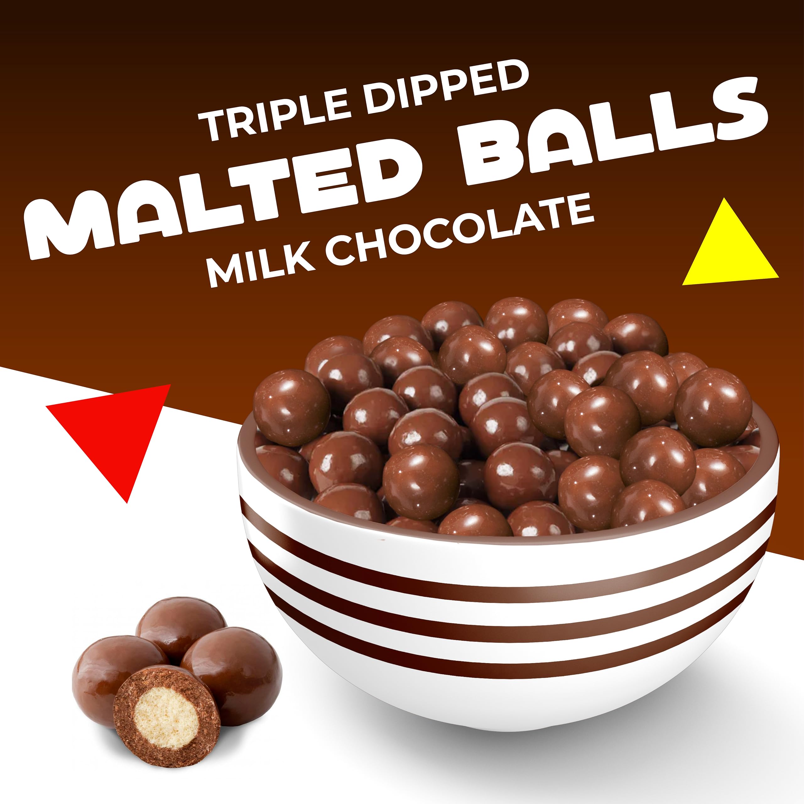 Snapklik.com : Triple Dipped Milk Chocolate Malt Balls Candy