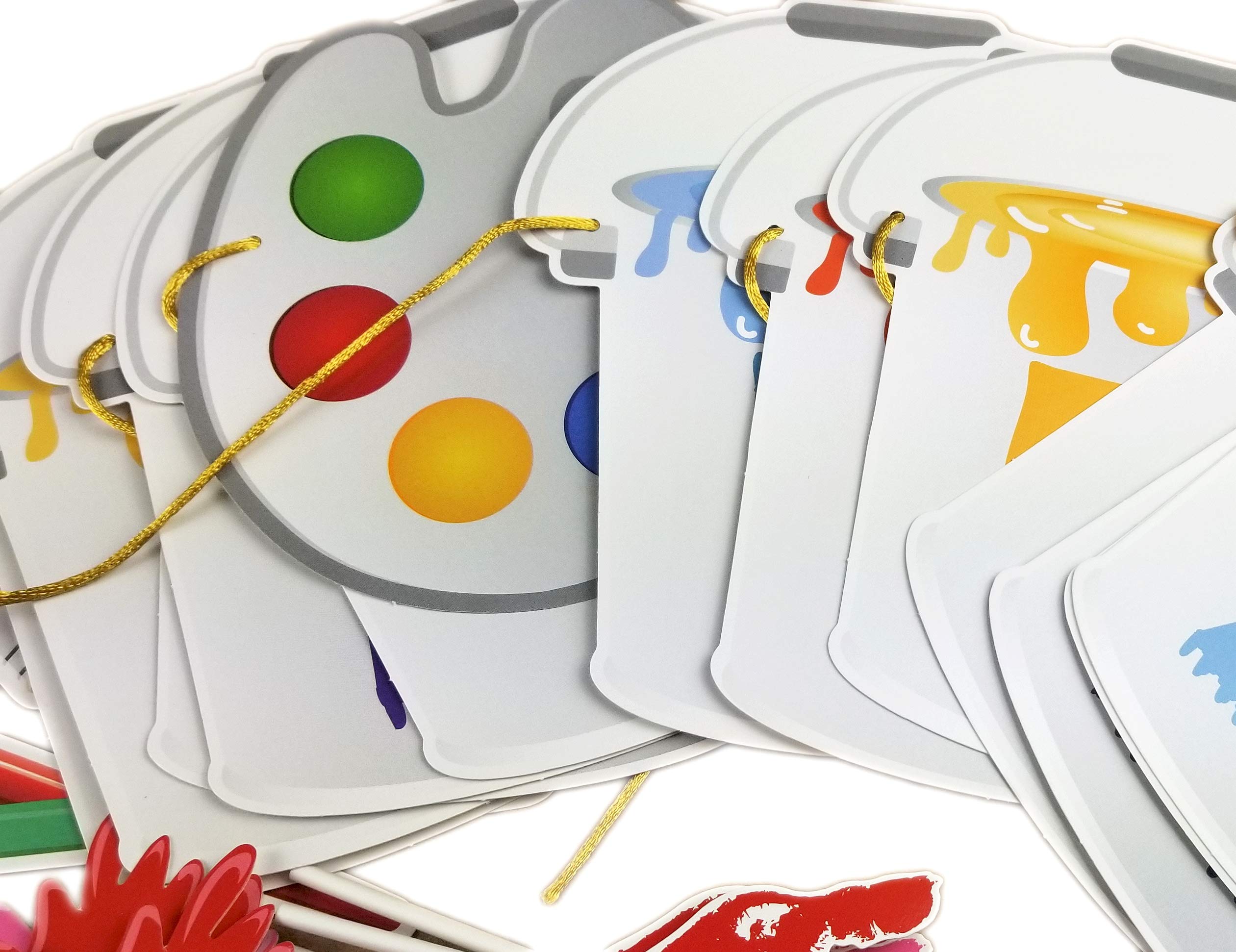 YiiiGoood Art Theme Birthday Decoration Kit Art Birthday Banner Paint ...