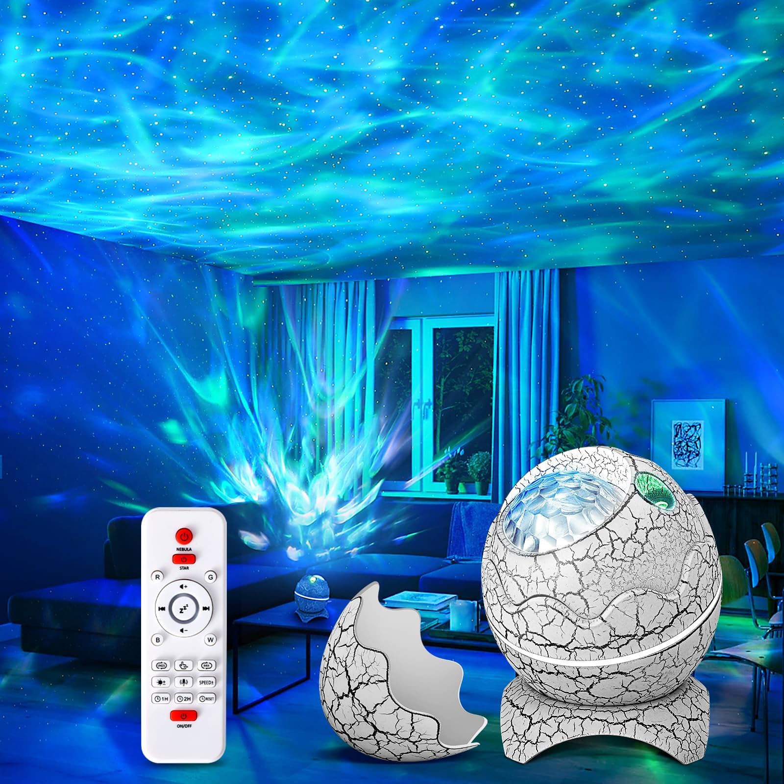 LUNALE Star Projector,Galaxy Projector for Bedroom, Dinosaur Egg Galaxy ...