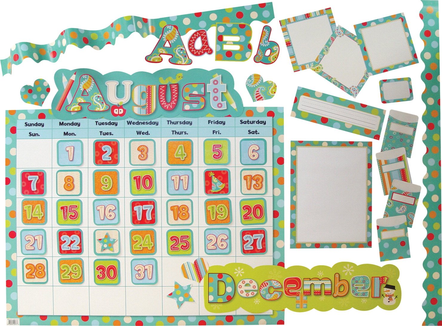 Amazon.com: Creative Teaching Press 7947 Dots on Turquoise Designer ...