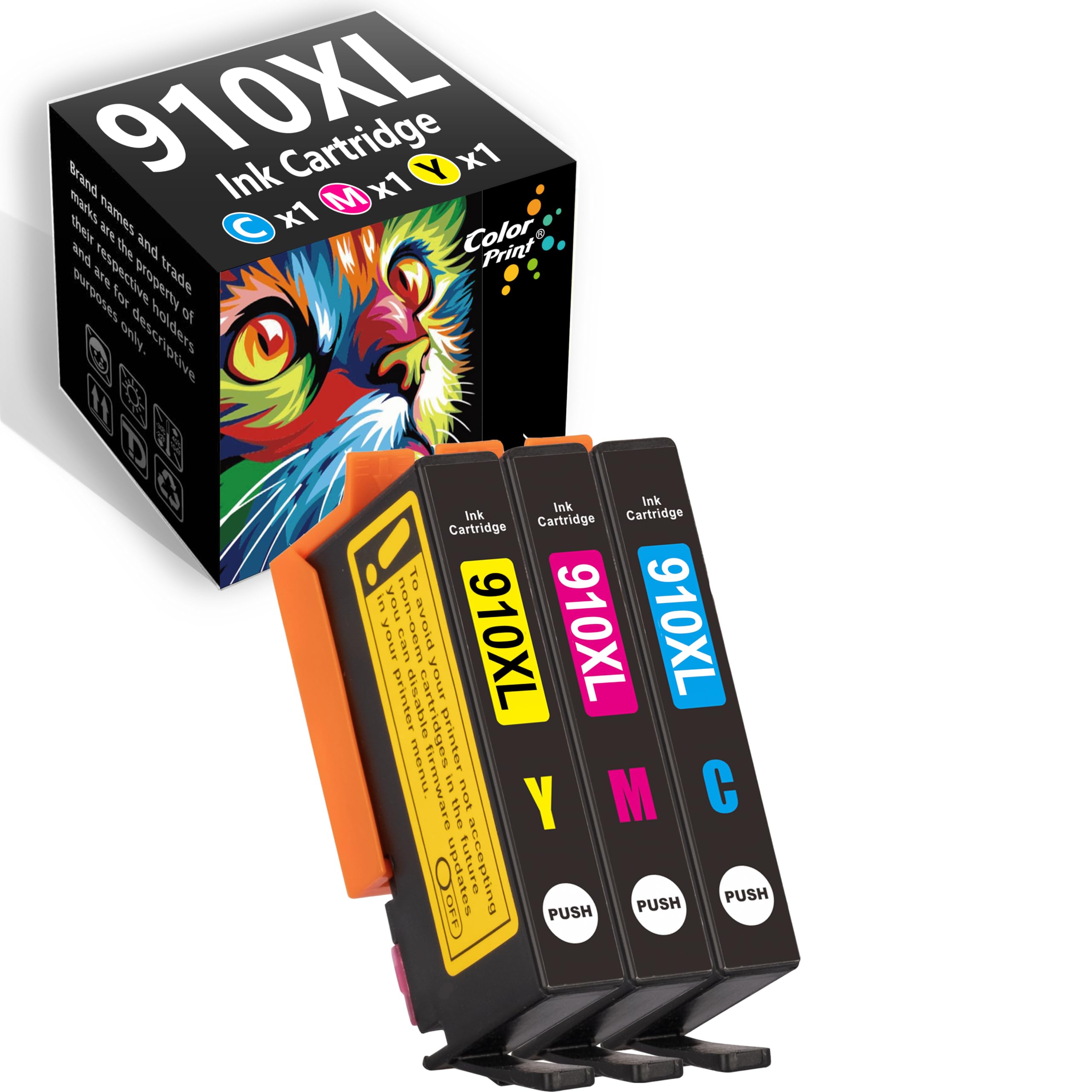 Amazon.com: COLOR PRINT Compatible 910XL Color Ink Cartridge ...