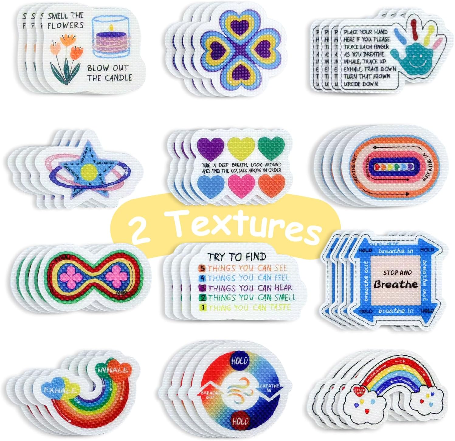 Amazon.com: 48PCS Calm Strips for Anxiety Sensory Stickers Mood Calming ...