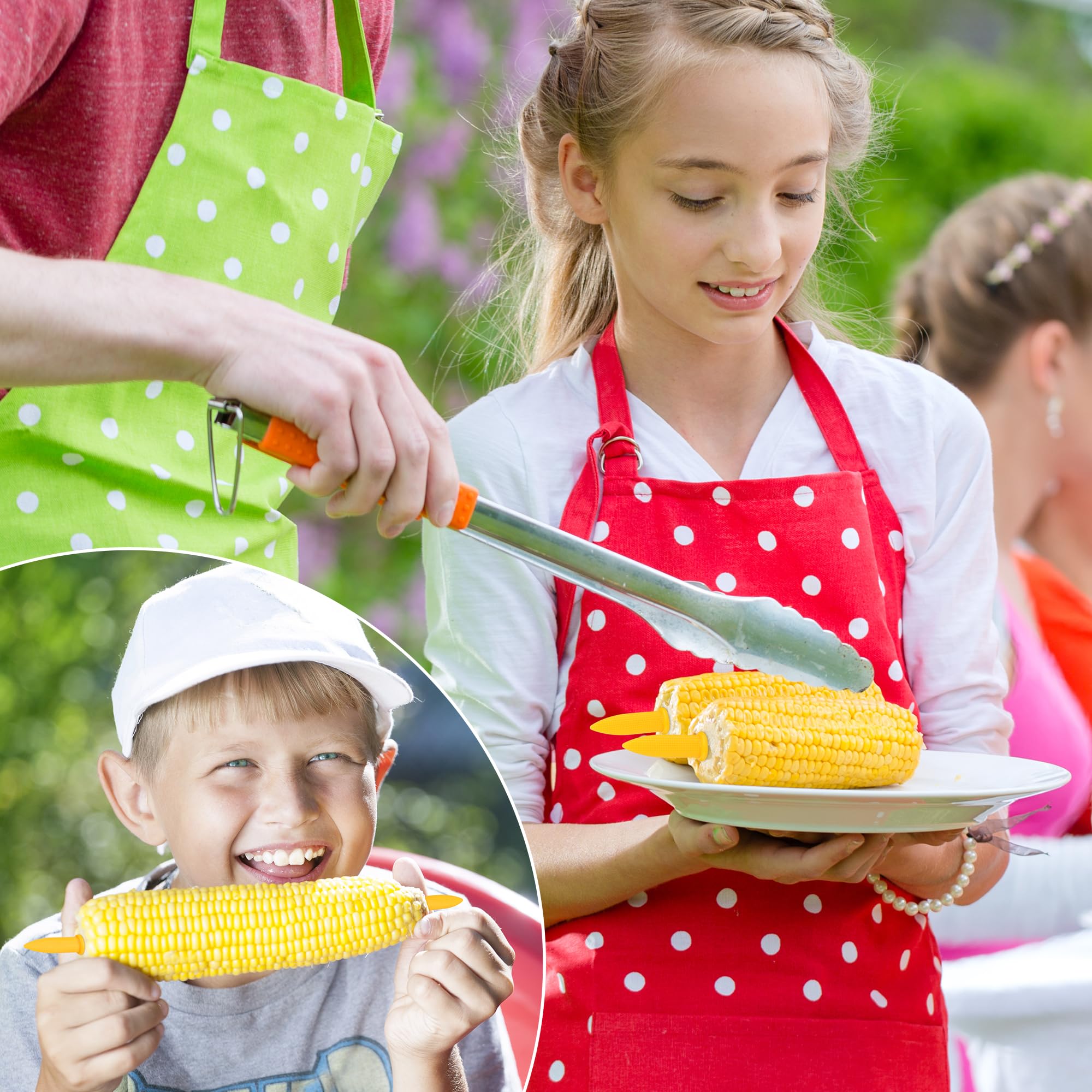 Snapklik.com : Elcoho 50 Pieces Stainless Steel Corn Holders Corn On ...