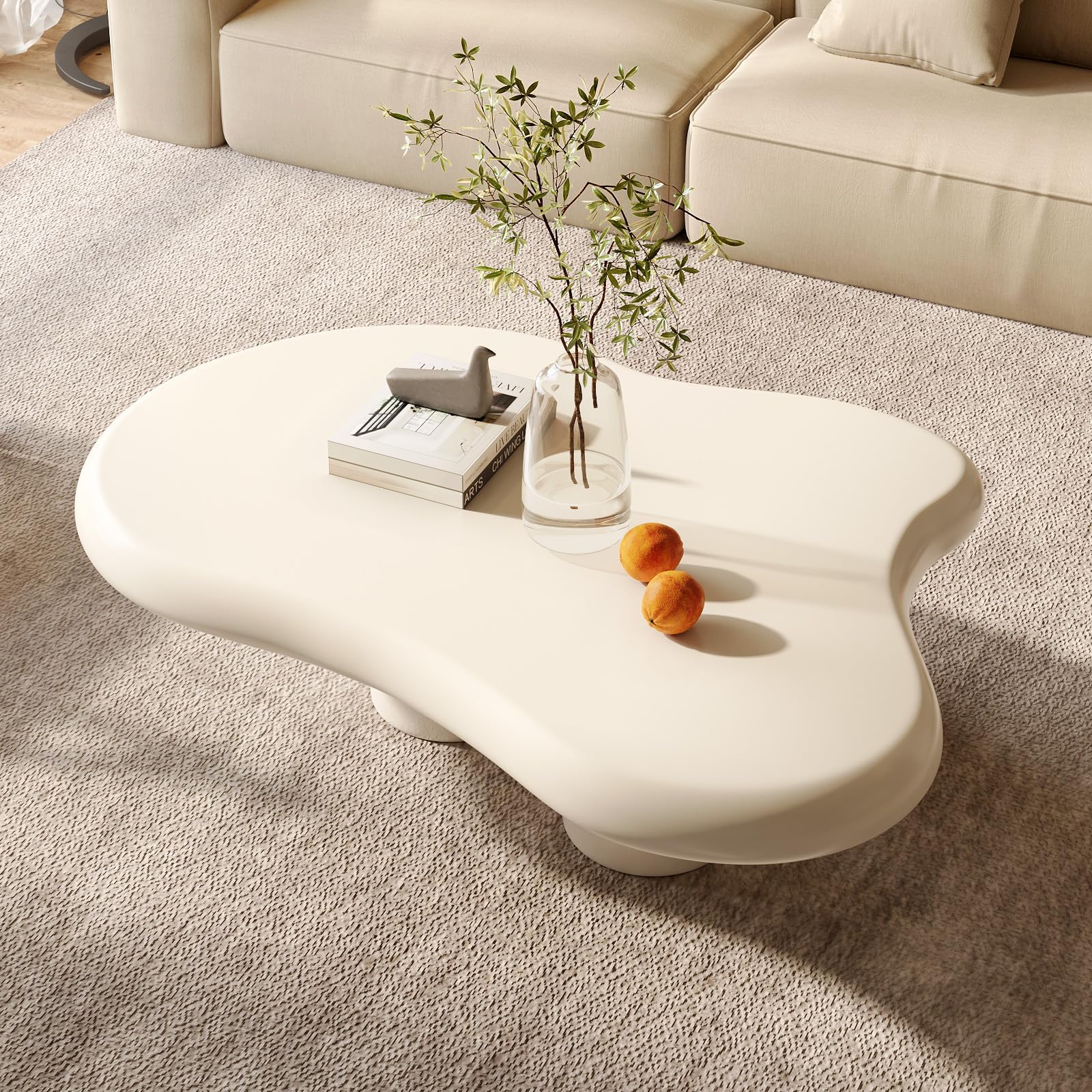 Amazon.com: QEZEOM Cloud Coffee Table, Irregular Shape Wavy, Unique ...