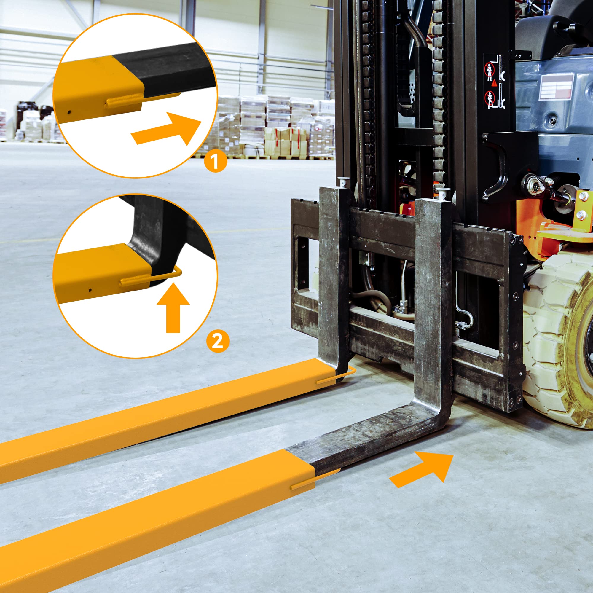 VEVOR Pallet Fork Extensions,96 Forklift Extensions, Heavy, 57% OFF