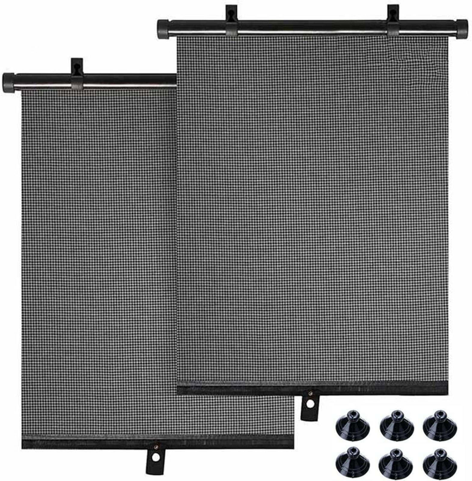 Parasoles de Coche,2 Piezas,Ventana Lateral Parasoles Enrollable Tipo ...