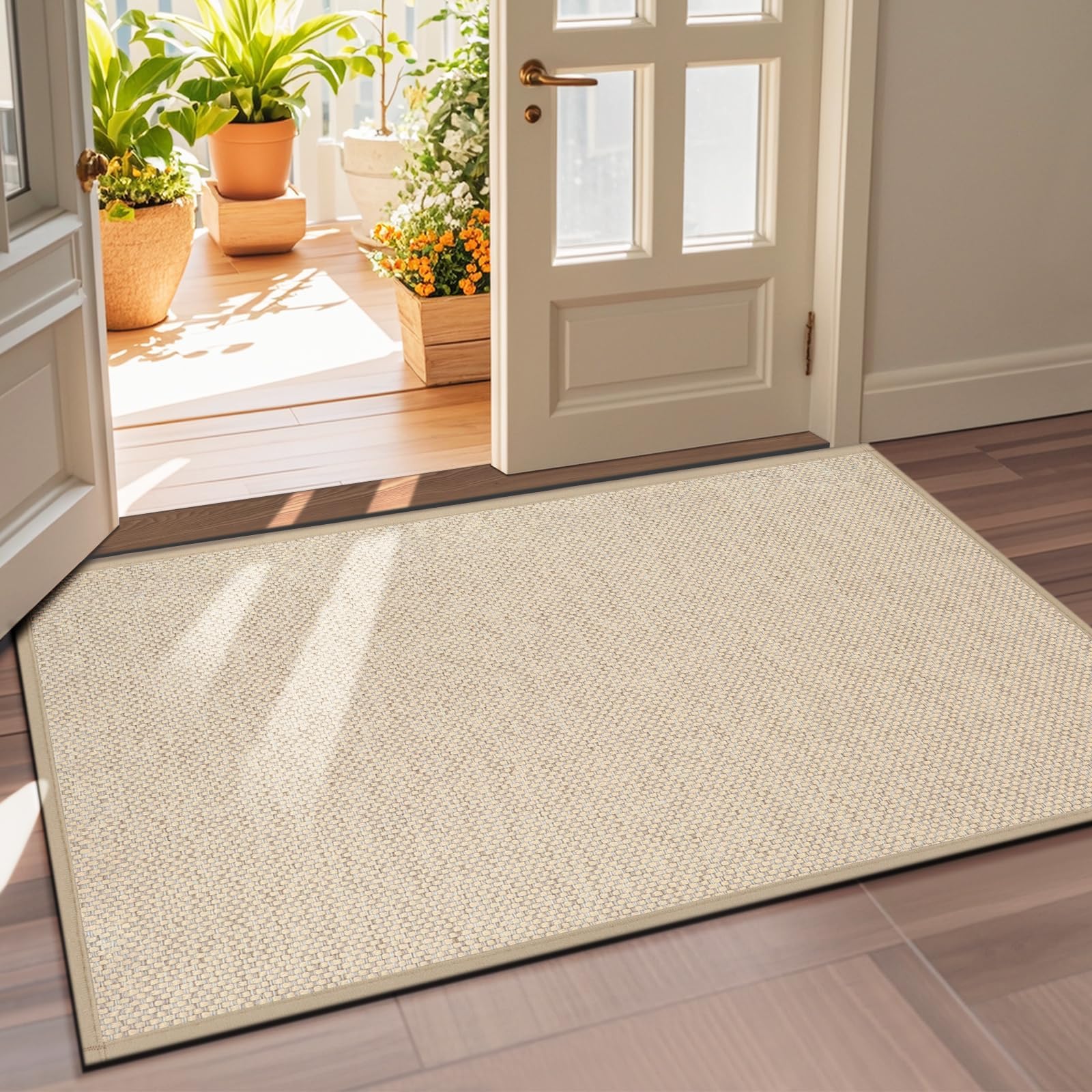 Amazon.com: Color&Geometry Front Door Mat Indoor Entrance Rubber Backed ...