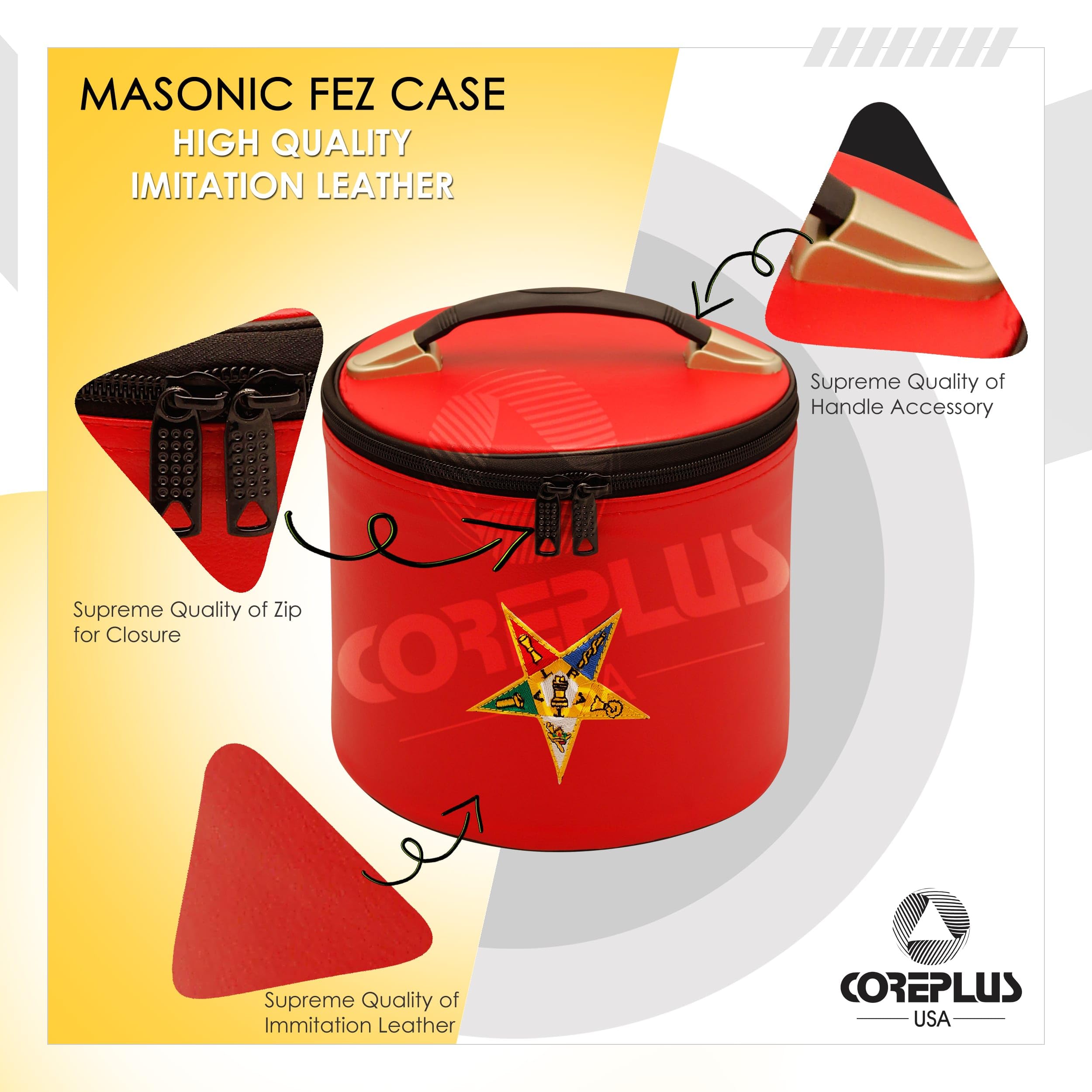 Hat Case Display Premium OES Fez Hat Case - White Display Storage Box ...
