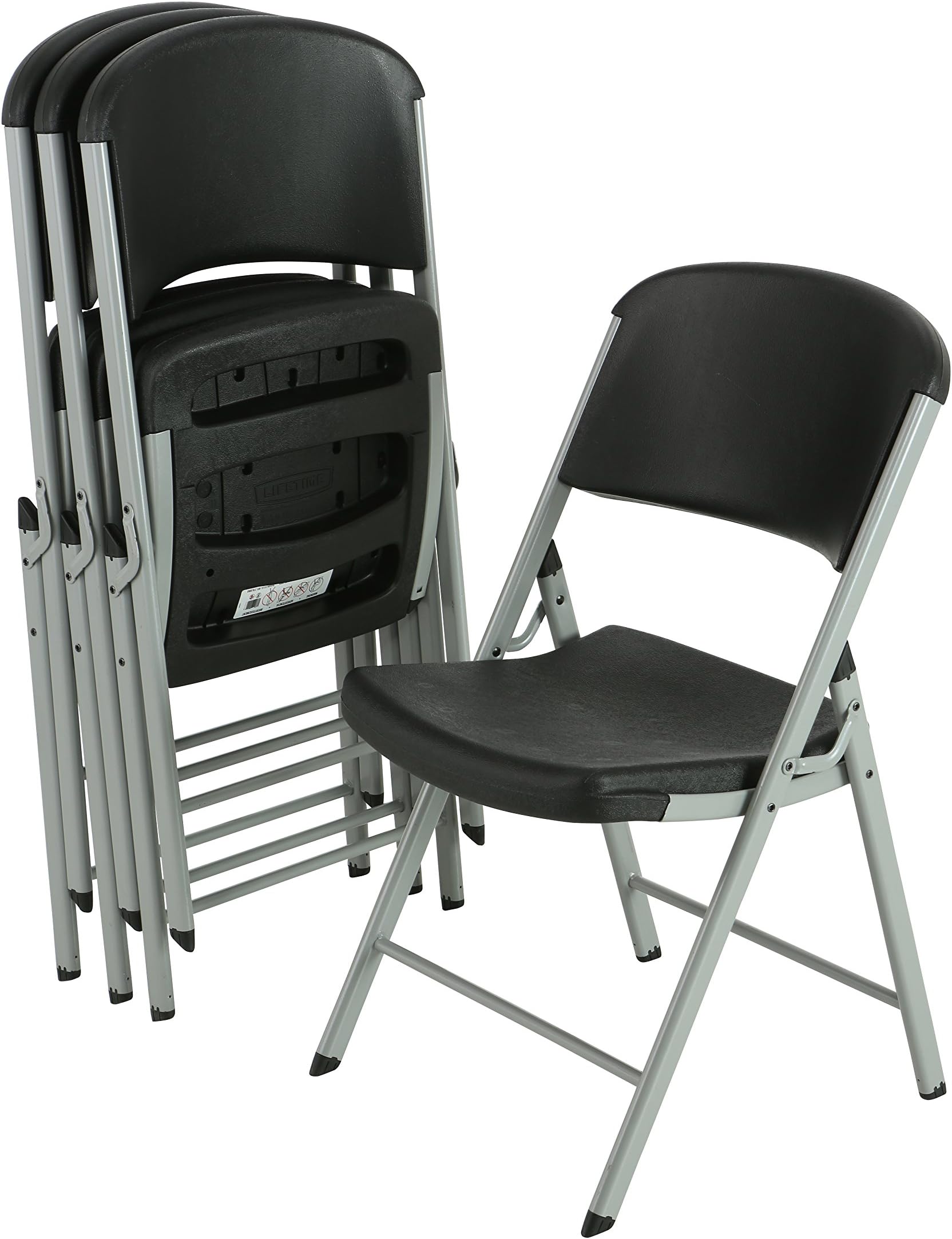 Amazon.com: LIFETIME 80407 Commercial Grade Folding Chairs, 4 Pack ...