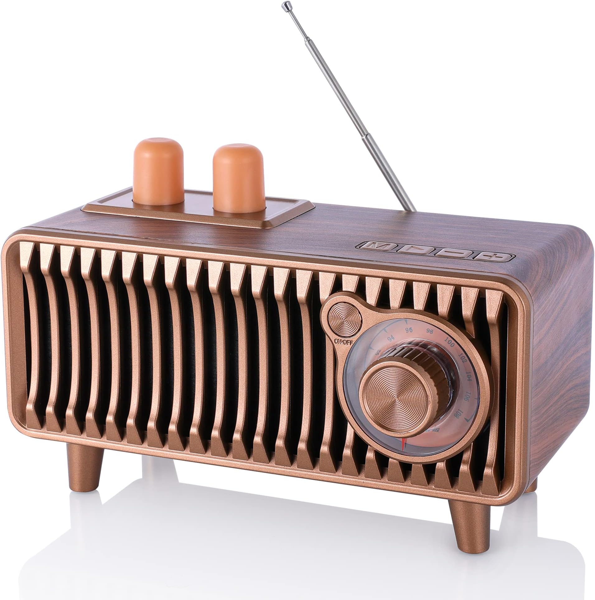 Amazon.com: CYBORIS Retro Bluetooth Speaker, Vintage Radio Walnut Wood ...