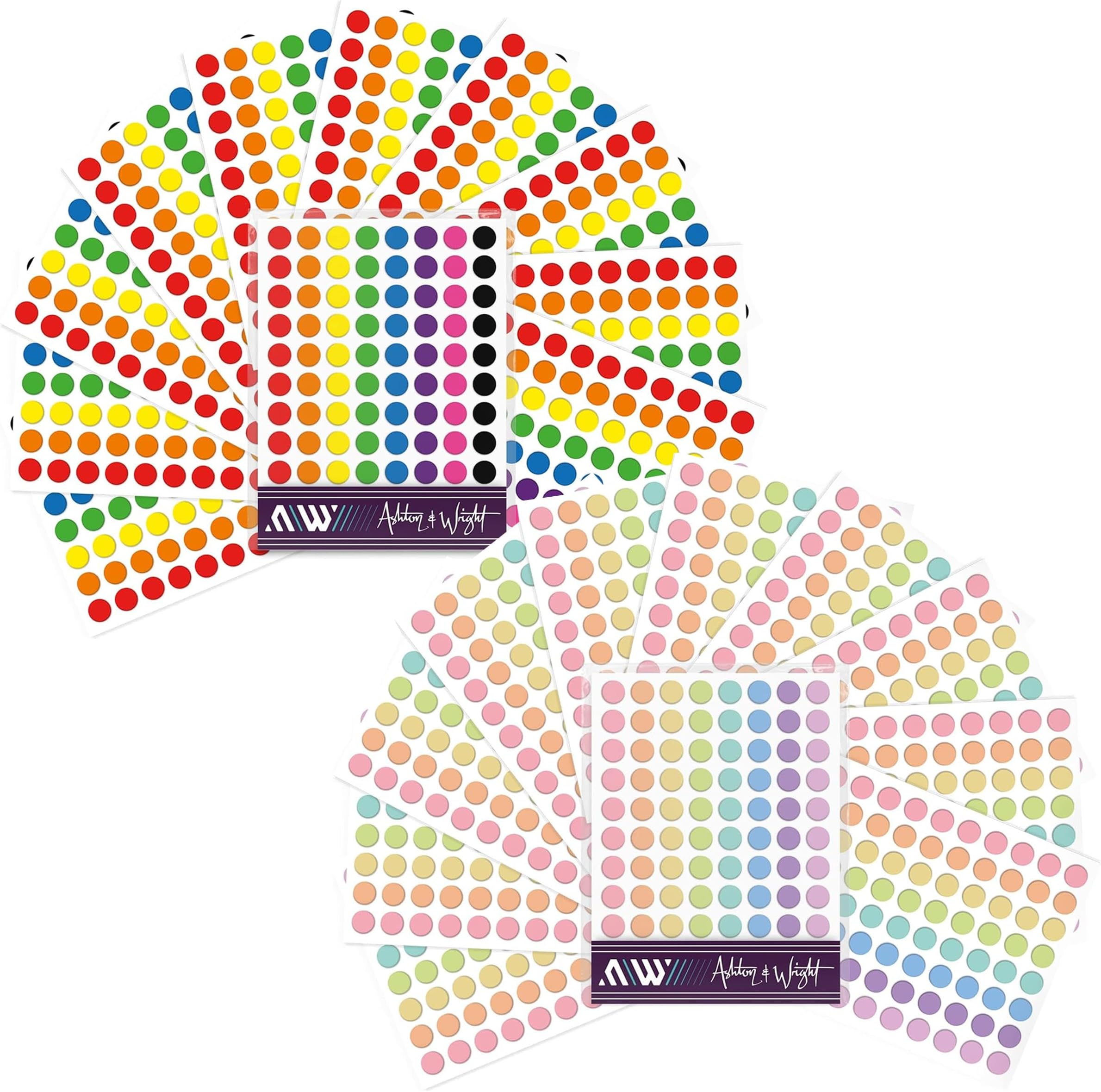 Ashton and Wright - Easy Peel Colour Coding Labels - 8mm Dot Stickers ...