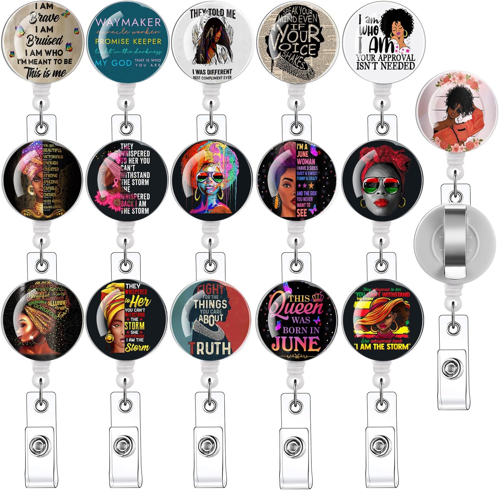 Amazon.com : Landical 15 PC Funny Badge Reel Funny Nurse Retractable ...