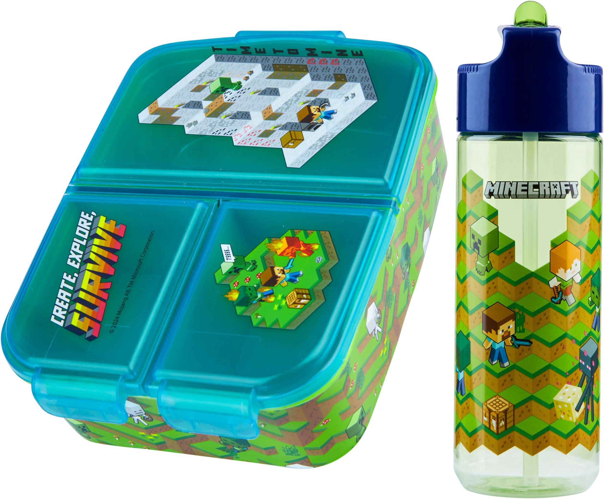 Amazon.com: Minecraft Lunch Bag Set | Creeper Adventure for Boys ...
