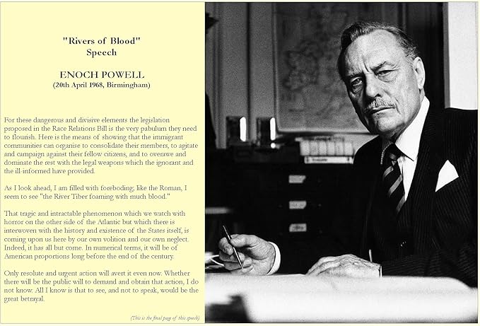 POLITICS IMMIGRATION: "Rivers of Blood" speech by Enoch Powell (1968 ...