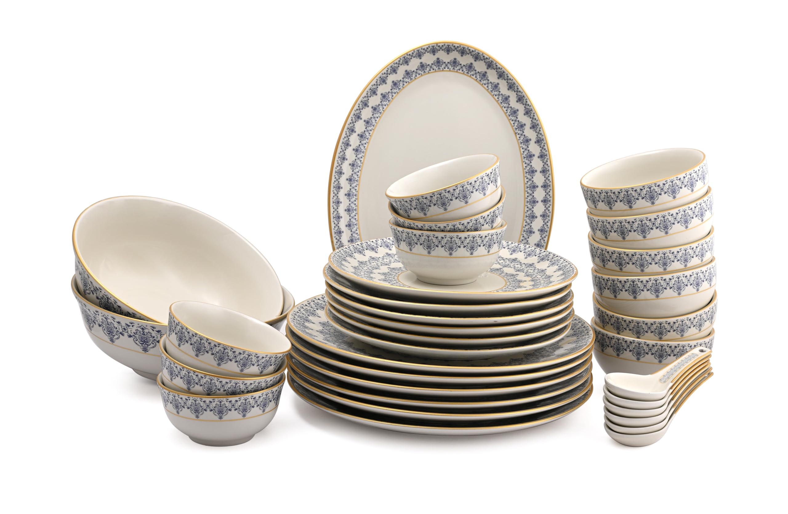 Hitkari Porcelain Luxury Dinner Set 33pc. | Home & Kitchen | Dinner Set ...
