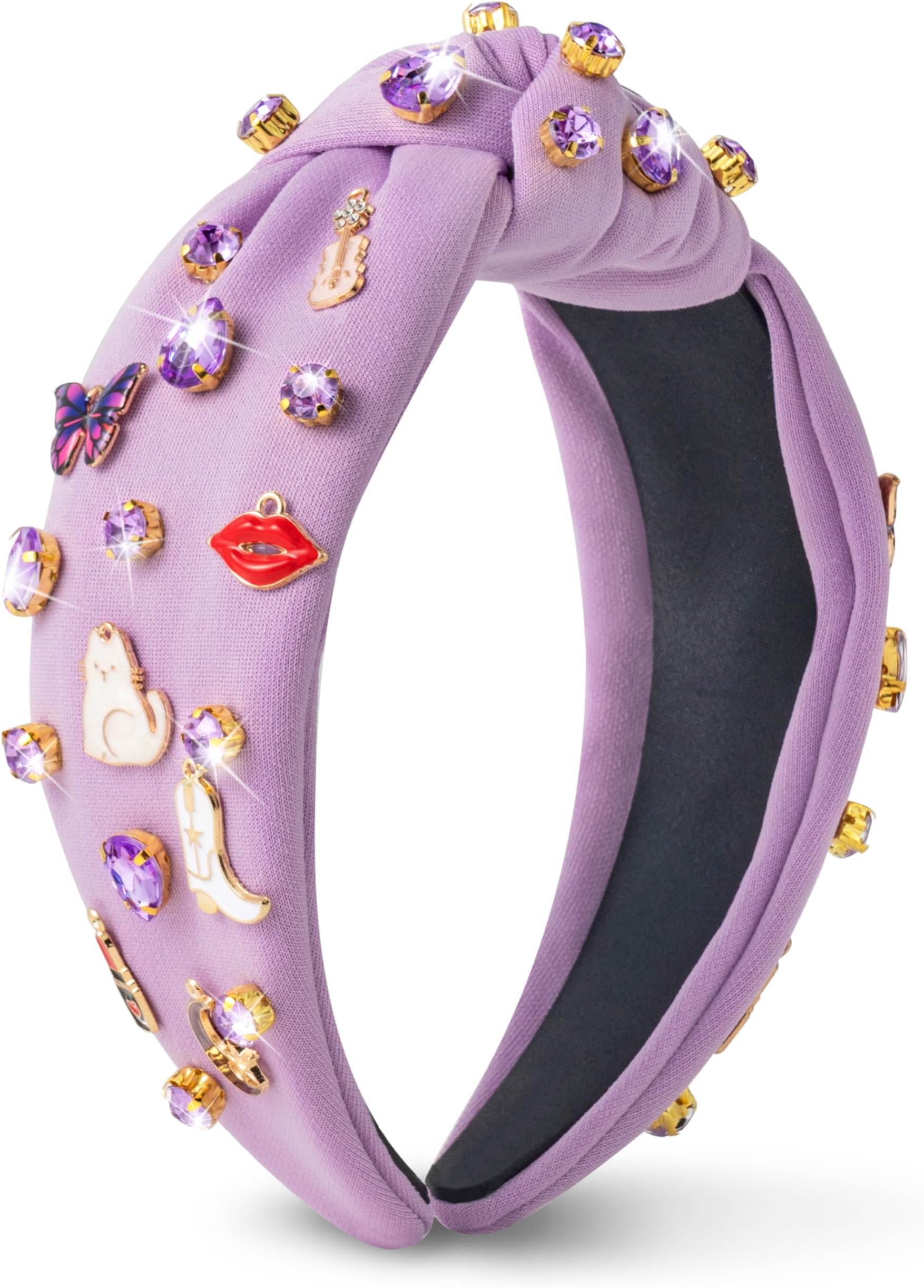 Amazon.com : Isslly 2PCS Colorful Rhinestone Headband for Women, 1inch ...