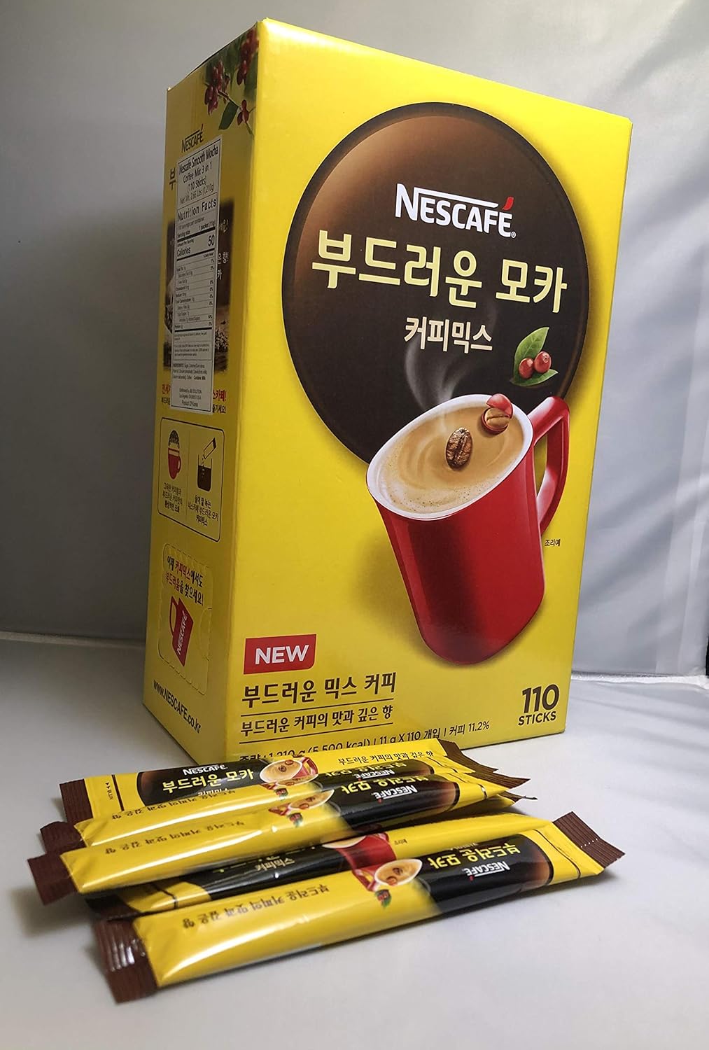 Amazon.com : NESCAFE Smooth Mocha Coffee Mix 110 sticks : Grocery ...