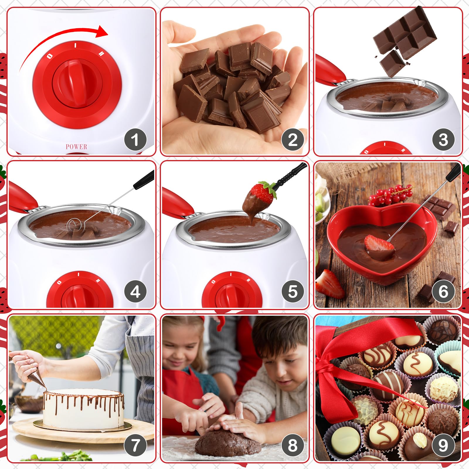 Snapklik.com : Umigy Electric Melting Chocolate Pot Gift Set Mini ...