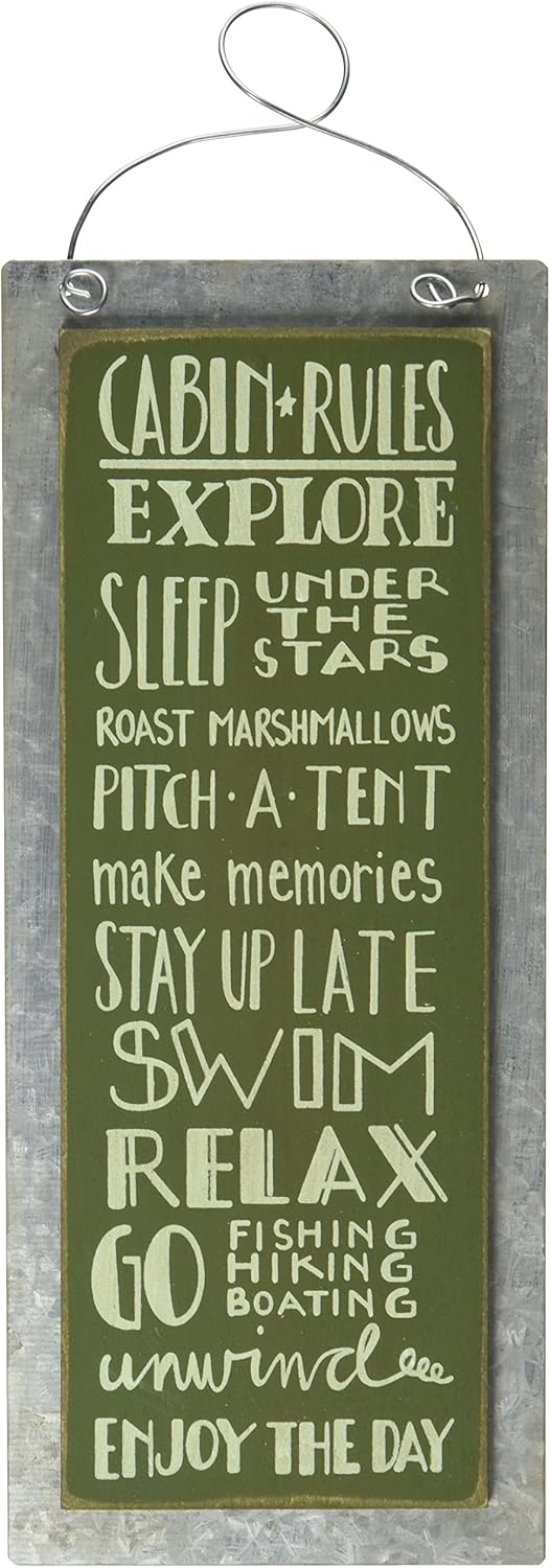 Amazon.com: Primitives by Kathy Cabin Life Box Sign, 4 by 9.5", Olive ...