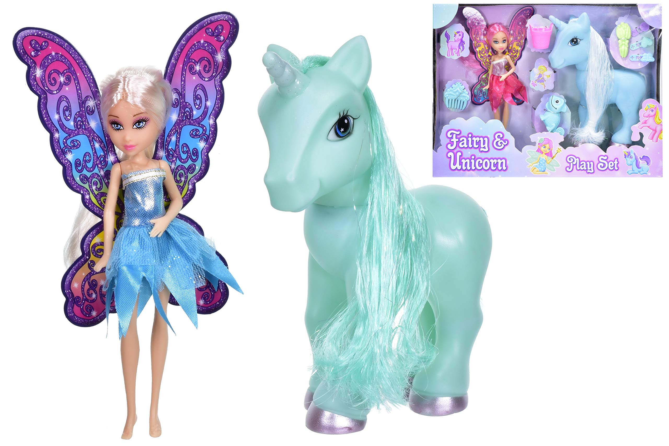KandyToys Large Unicorn & Fairy Playset - 3 Assorted : Amazon.co.uk ...