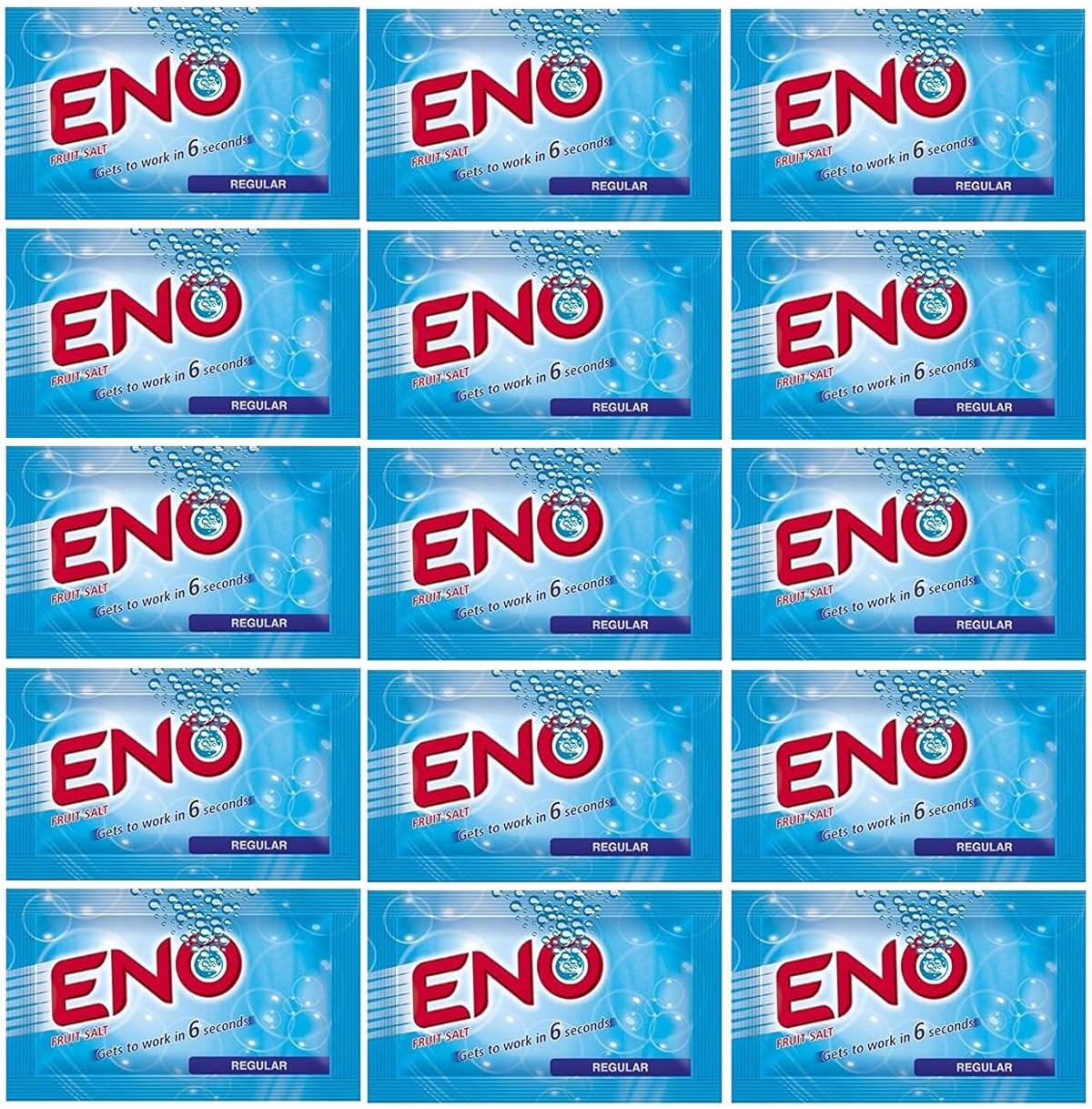 Eno Fruit Salt Regular Flavour for Acitidy Relief 15 Sachets X 5 Grams ...