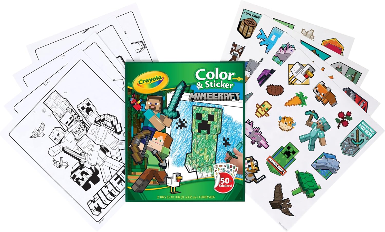 Crayola Color and Sticker Book - Minecraft : Amazon.com.au: Home