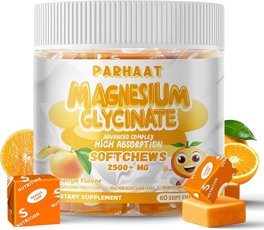 Amazon.com: Magnesium Glycinate Soft Chews, Orange Flavor.Chewable ...