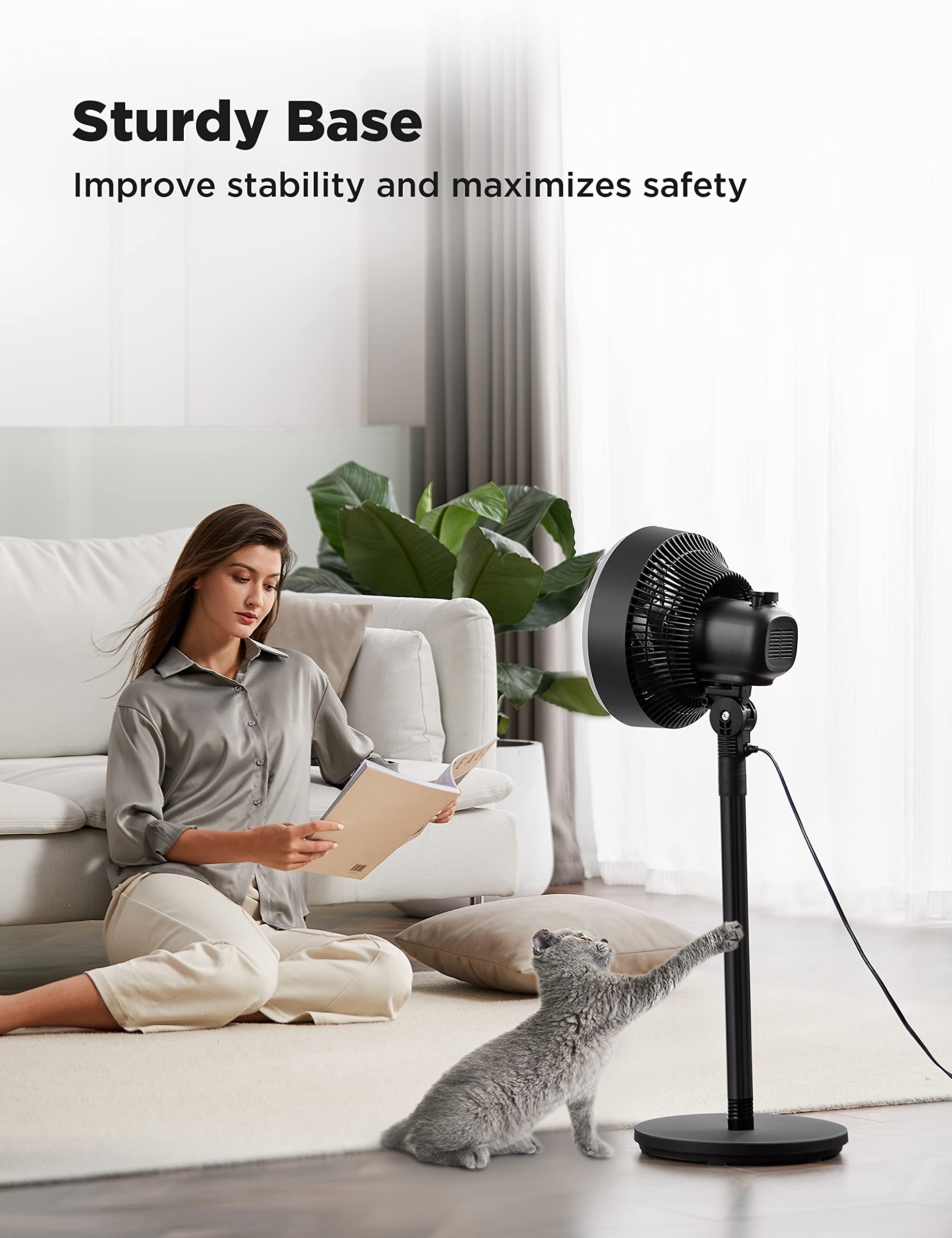 PELONIS Air Circulator Fan | 2 In 1 Table Pedestal Fan | Adjustable ...