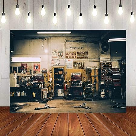 Amazon.com: BELECO 7x5ft Fabric Modern Garage Backdrops for Photography ...