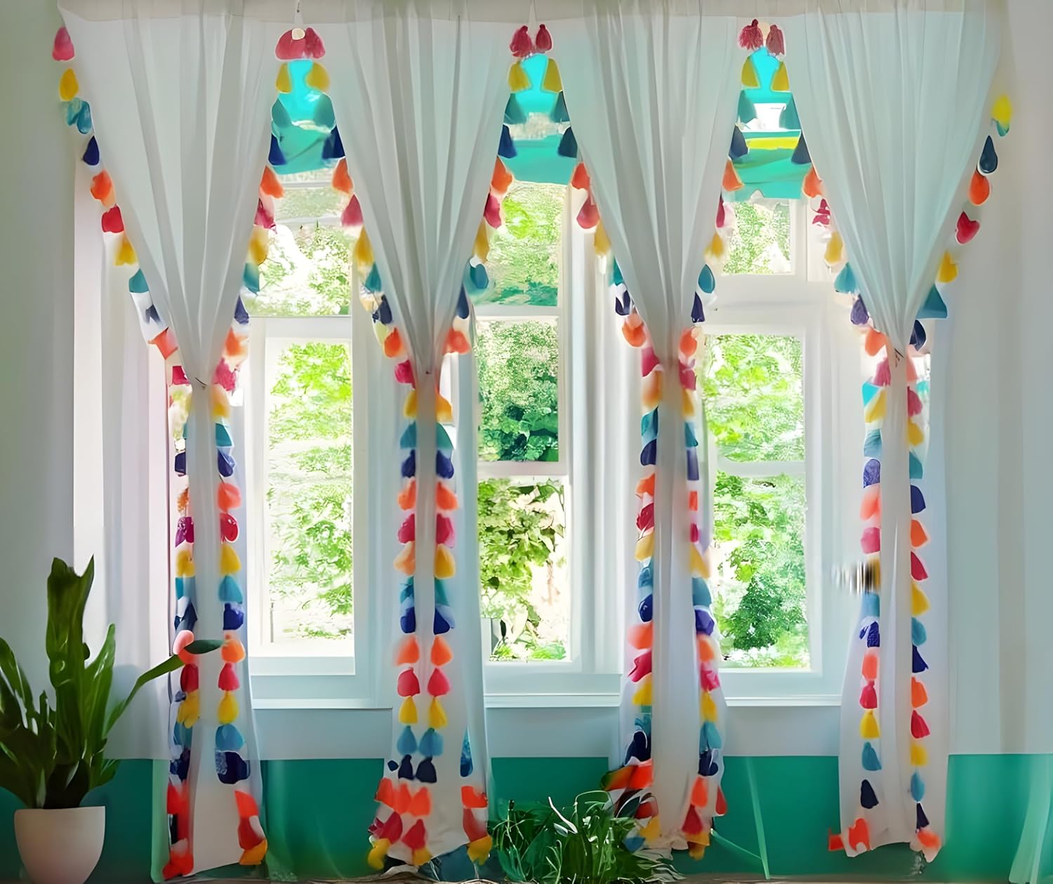 Buy Nysarg Cotton Rod Pocket Solid Opaque Curtain With Multicolour ...