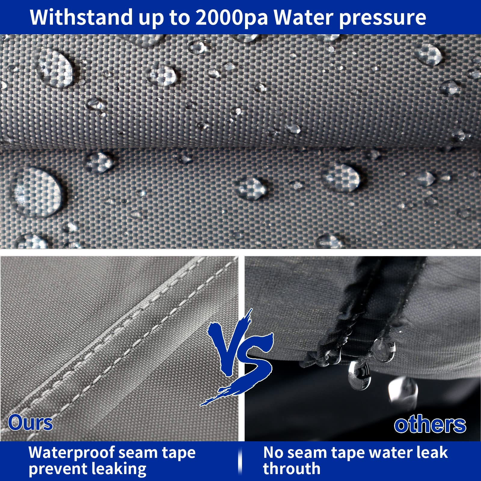 Tuszom Waterproof Center Console Boat Cover, Heavy Duty 800D Marine ...